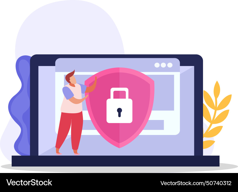 Flat computer user icon Royalty Free Vector Image