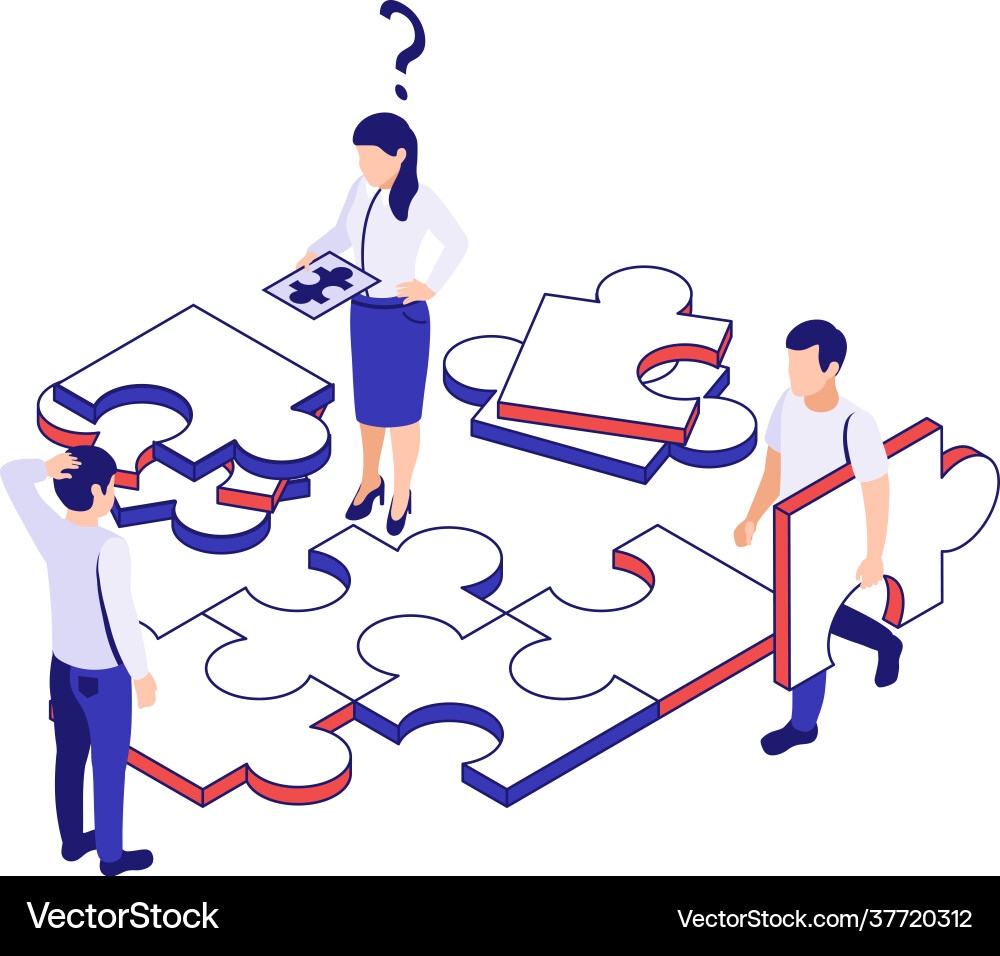 Isometric business concept Royalty Free Vector Image