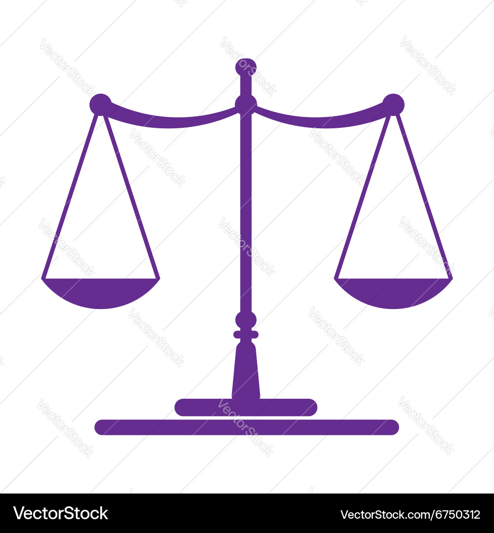 Justice Scales of Balance Royalty Free Vector Image