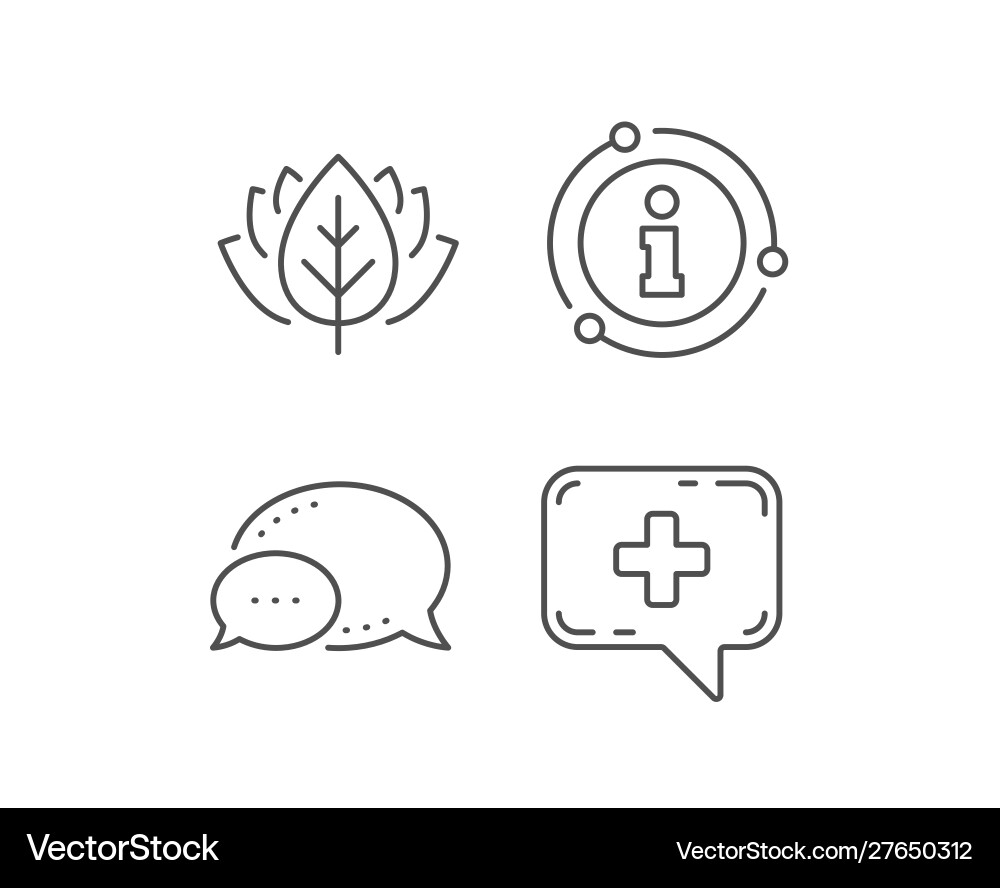 Medicine chat line icon medical help sign Vector Image