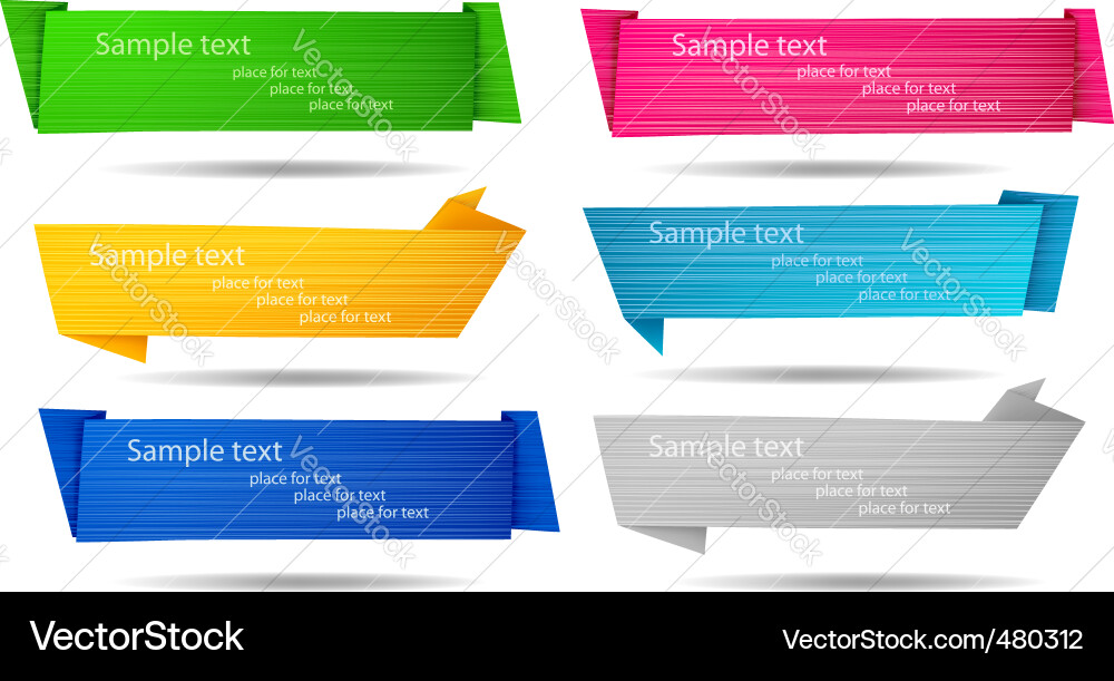 Origami banners Royalty Free Vector Image - VectorStock