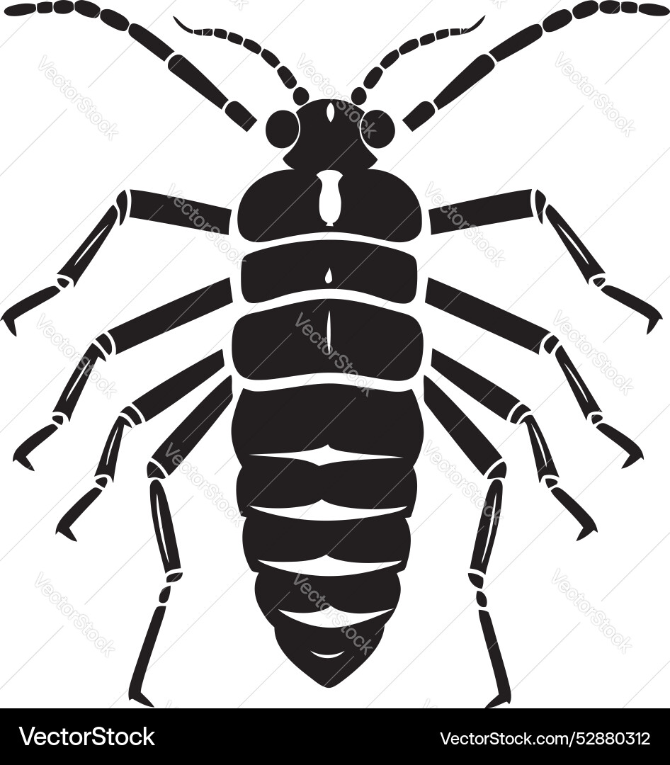 Silent serenity black silverfish insignia Vector Image