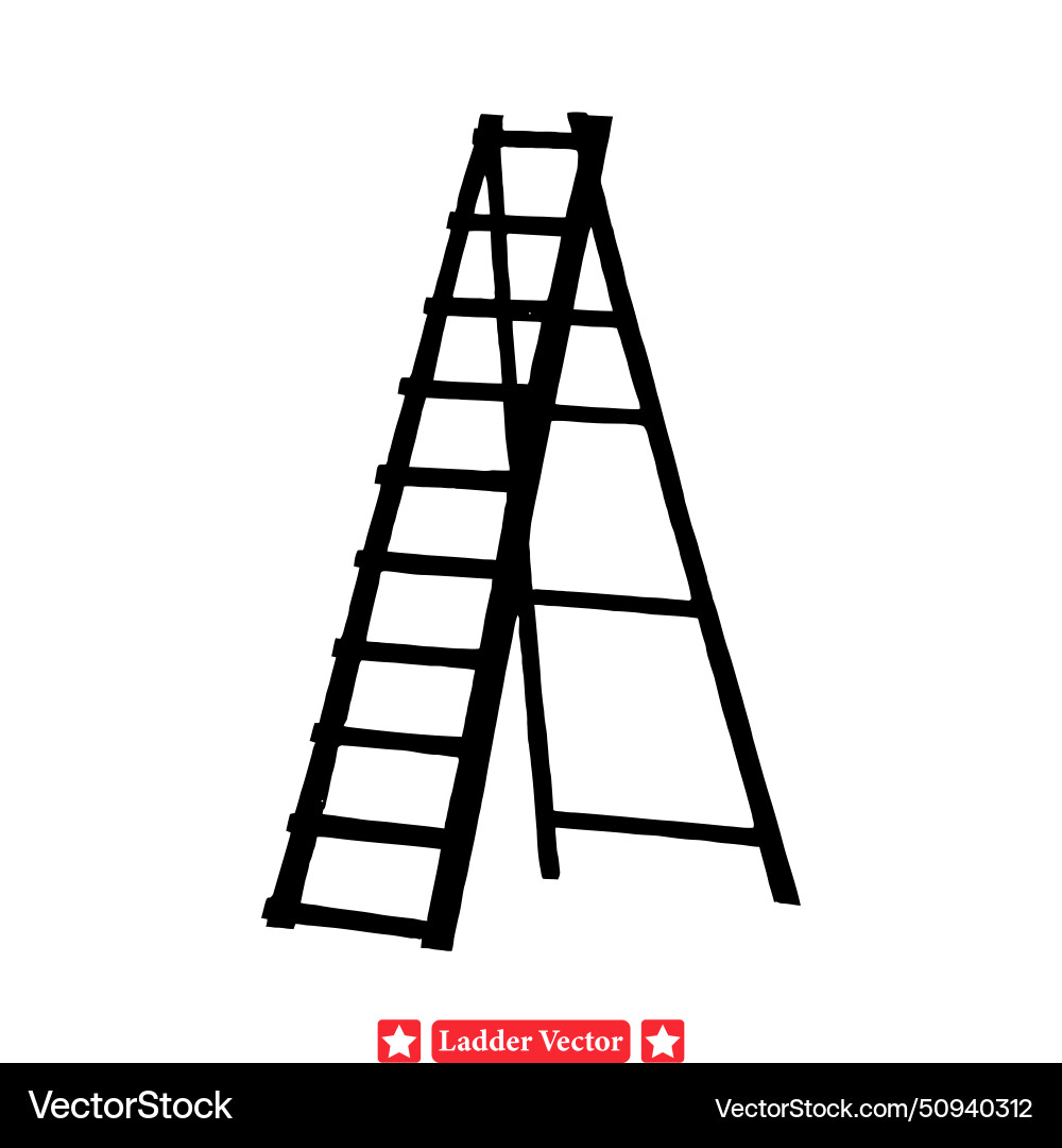 Step up your game ladder silhouettes for visual Vector Image