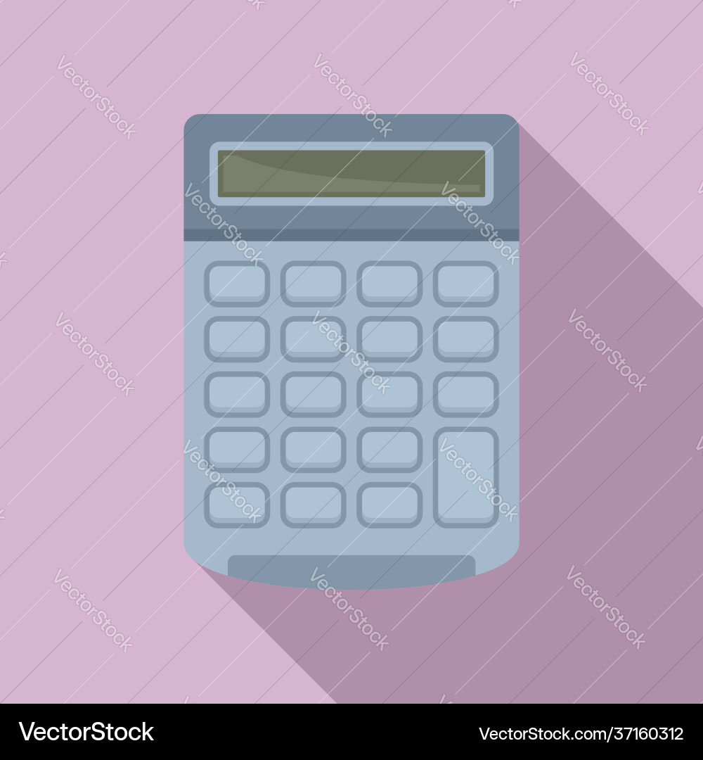 Tax calculator icon flat style Royalty Free Vector Image