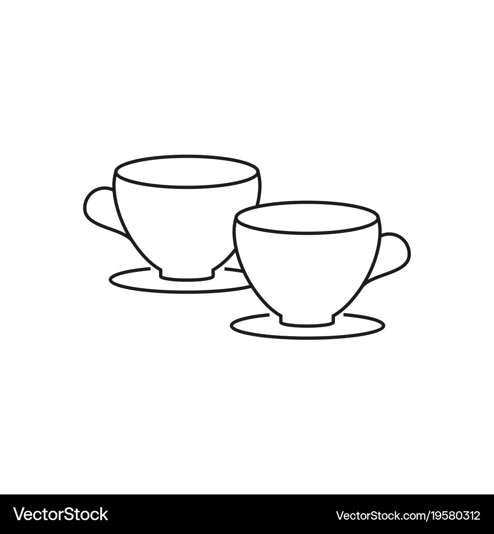 Two cups icon Royalty Free Vector Image - VectorStock