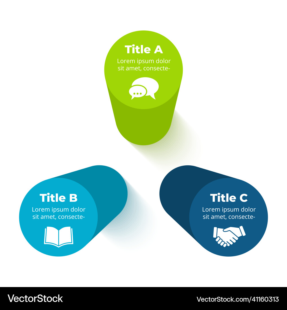 3d perspective infographic presentation Royalty Free Vector