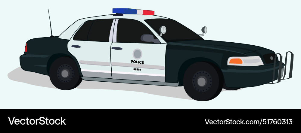 American cop cars Royalty Free Vector Image - VectorStock