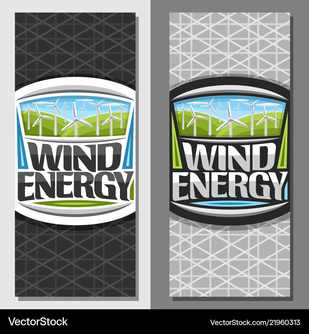 Banners for wind energy Royalty Free Vector Image