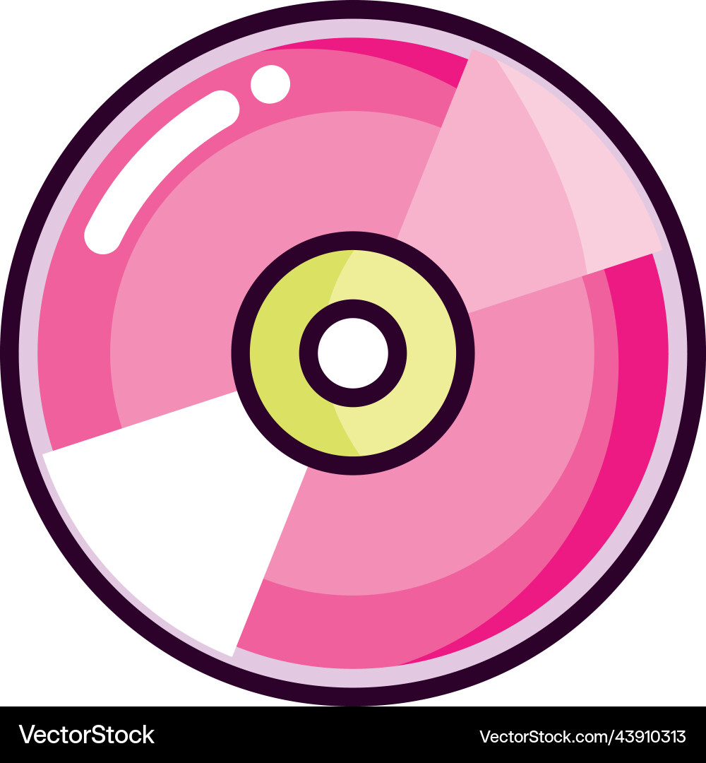 Compact disk 90s modern style Royalty Free Vector Image