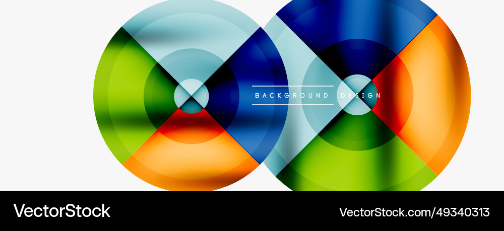Creative circle geometric abstract background Vector Image