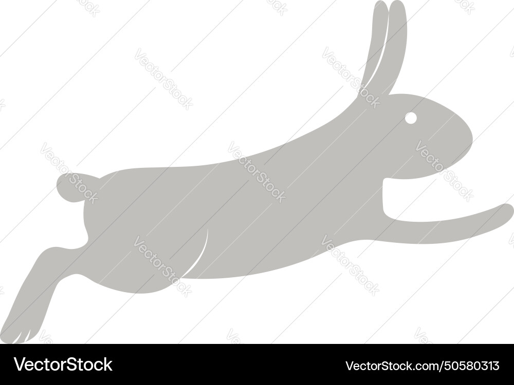 Cute easter bunny rabbit hare jumping cartoon Vector Image