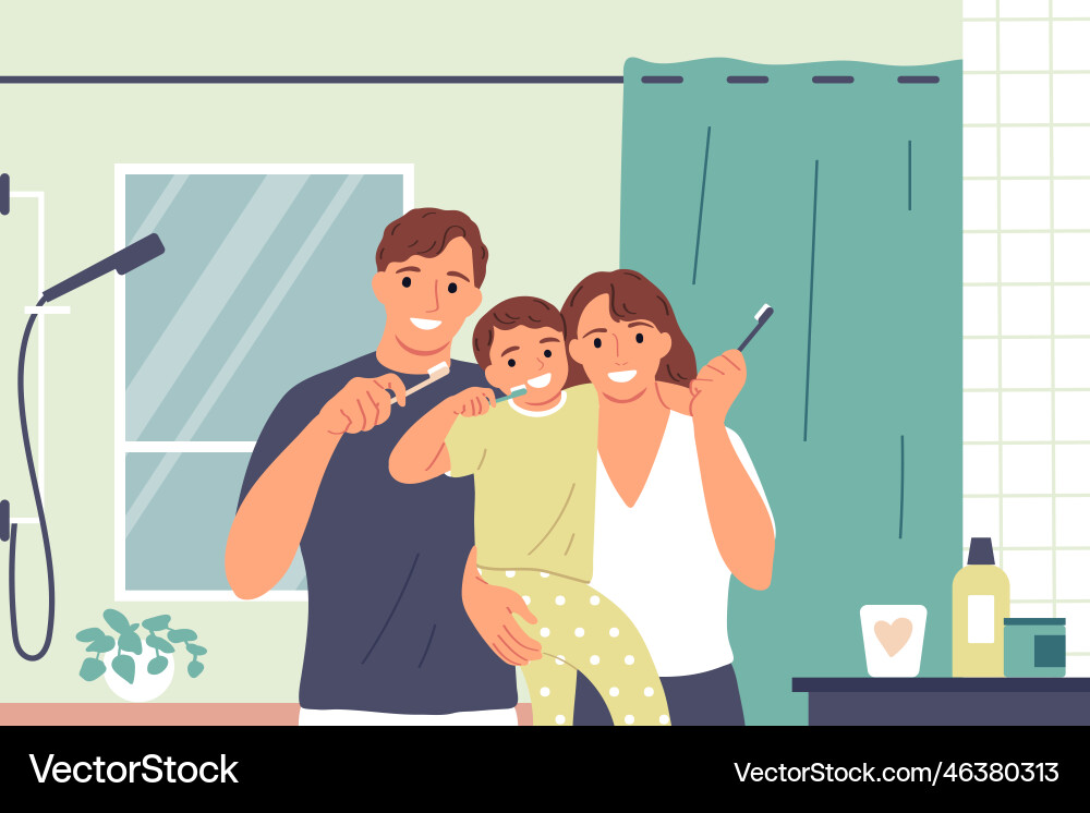 Daily hygiene routine Royalty Free Vector Image