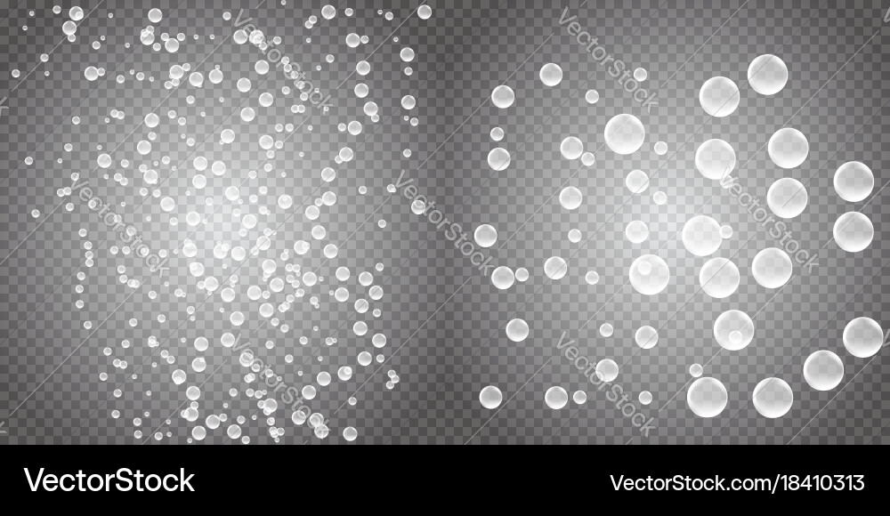 Effervescent water set Royalty Free Vector Image