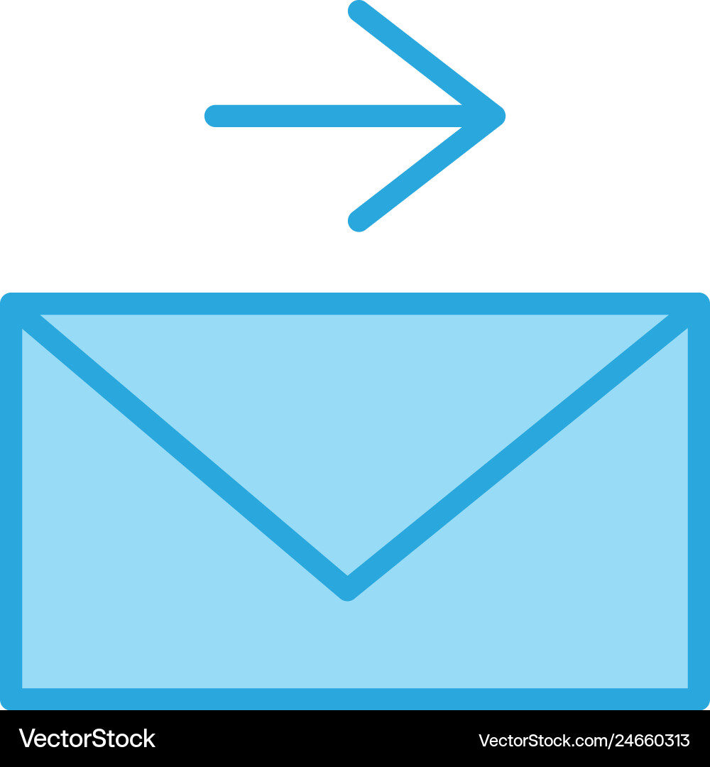 Forward letter icon Royalty Free Vector Image - VectorStock