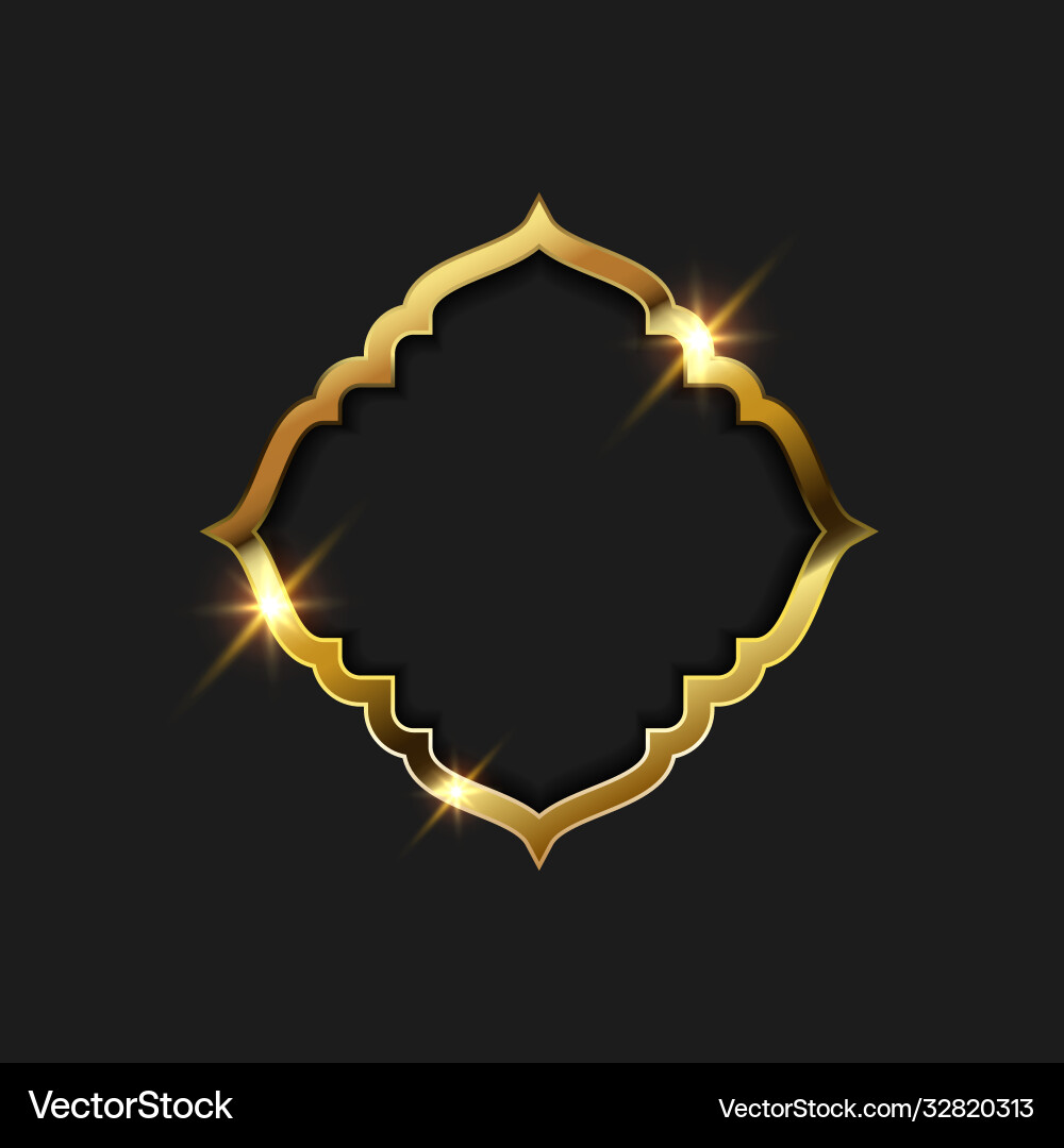 Gold frame design Royalty Free Vector Image - VectorStock