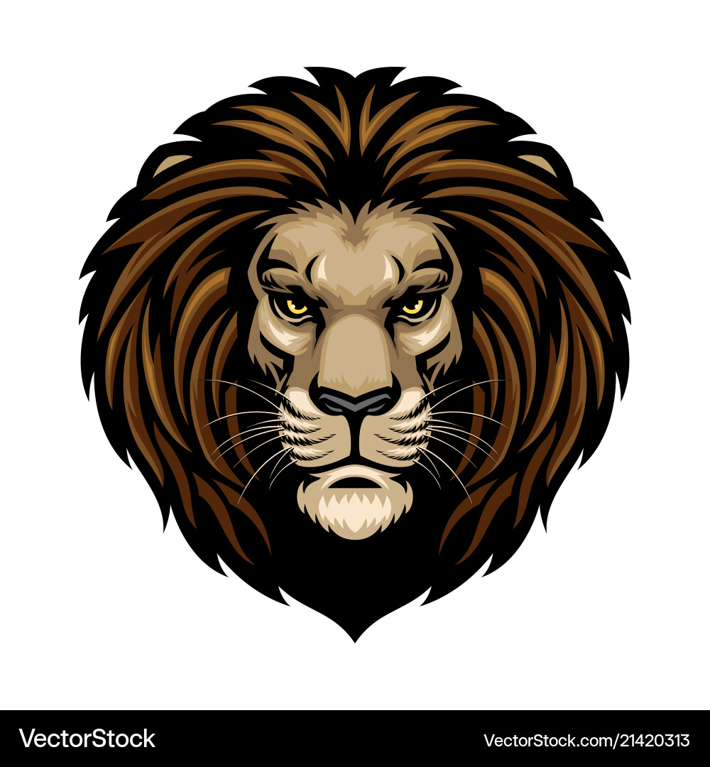 Lion head Royalty Free Vector Image - VectorStock