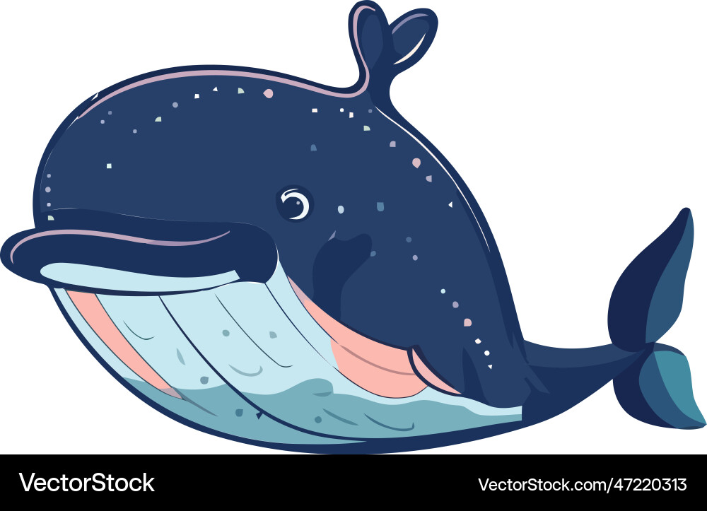 Little whale cartoon Royalty Free Vector Image