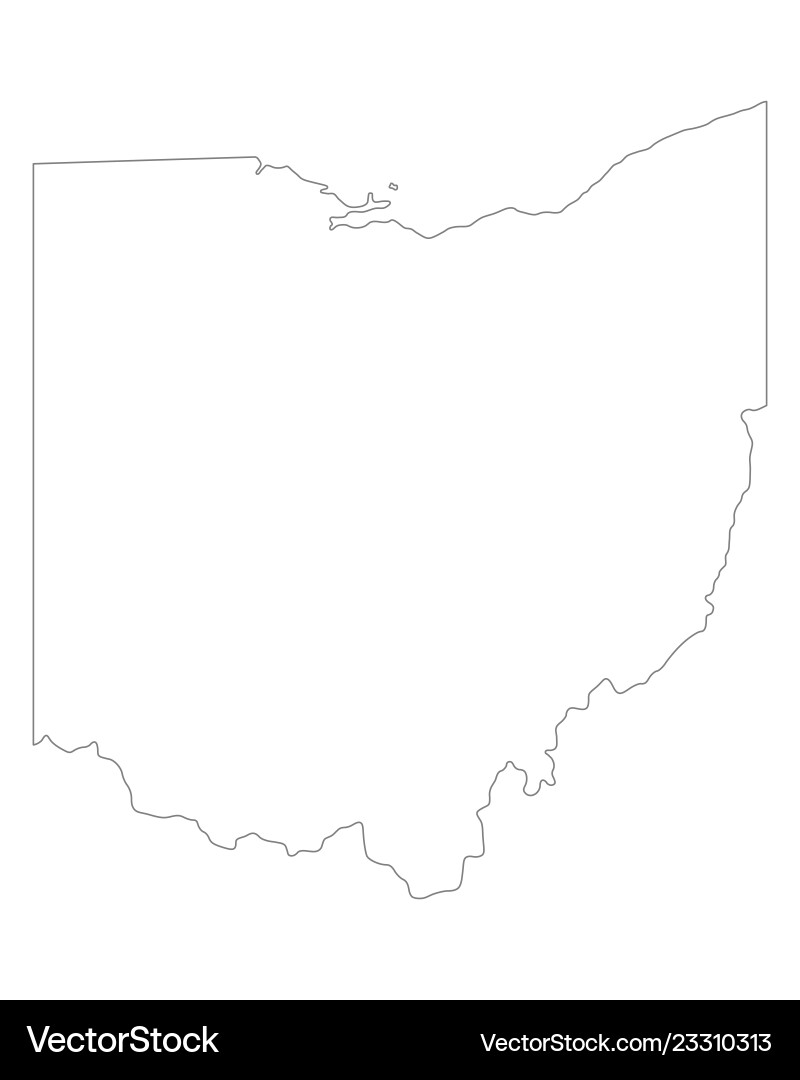 Map of ohio Royalty Free Vector Image - VectorStock