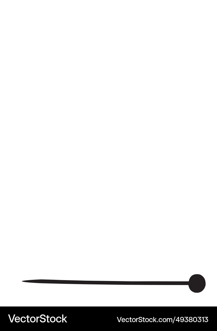 Needle silhouette isolated on white background Vector Image