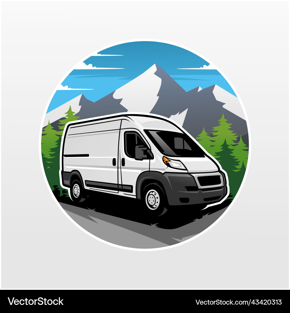 Rv camping car logo Royalty Free Vector Image - VectorStock