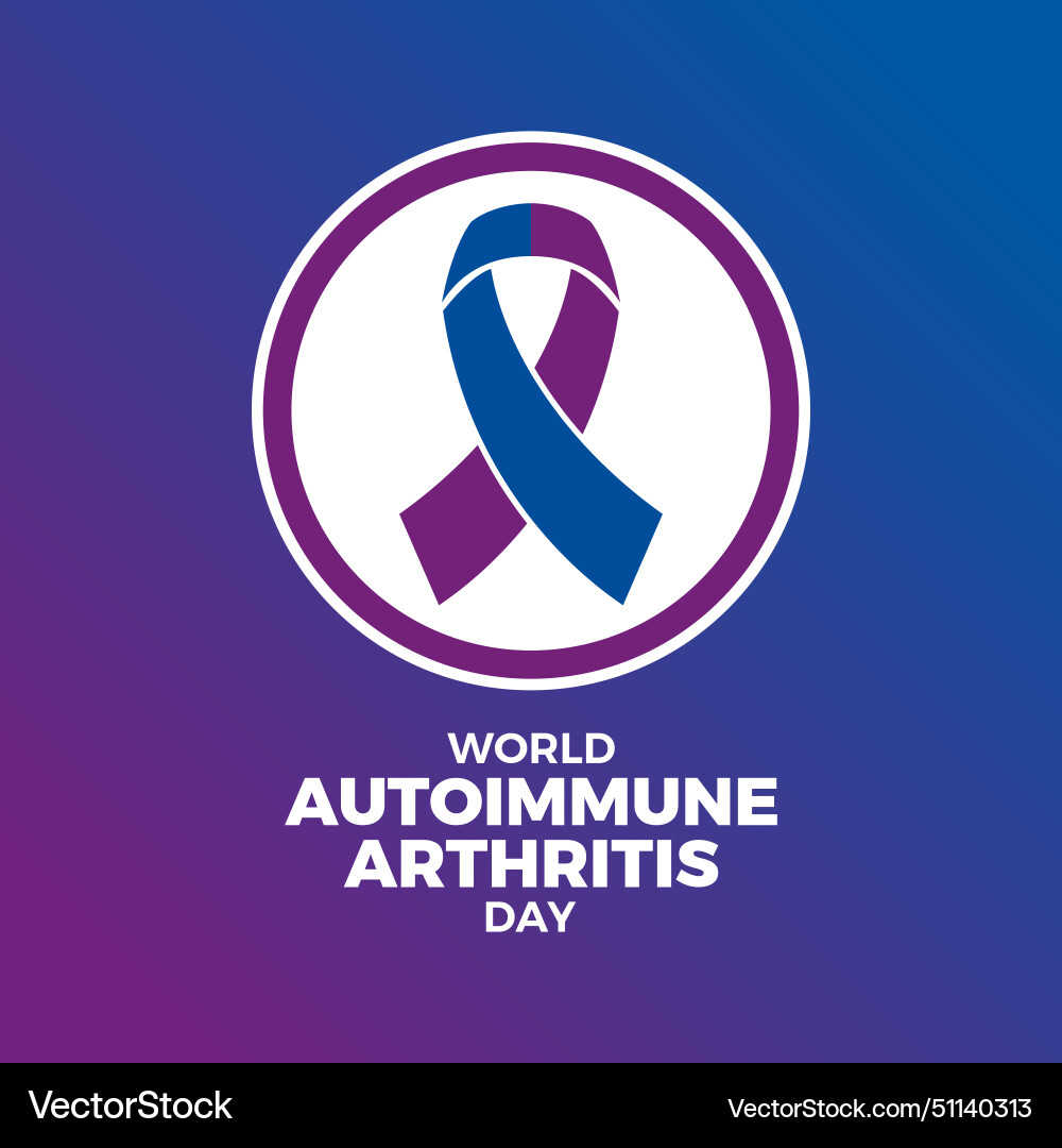 World autoimmune arthritis day poster Royalty Free Vector