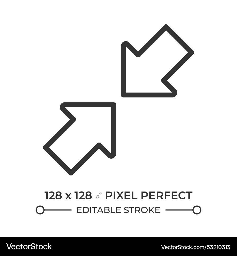 Zoom out linear icon Royalty Free Vector Image