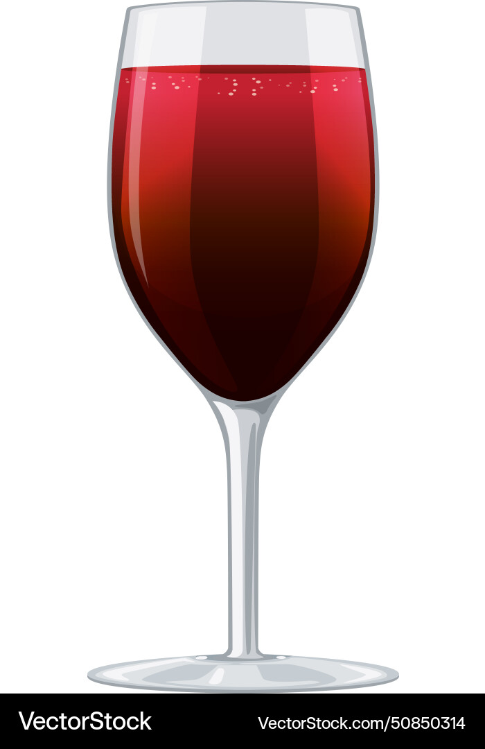 A full red wine glass Royalty Free Vector Image