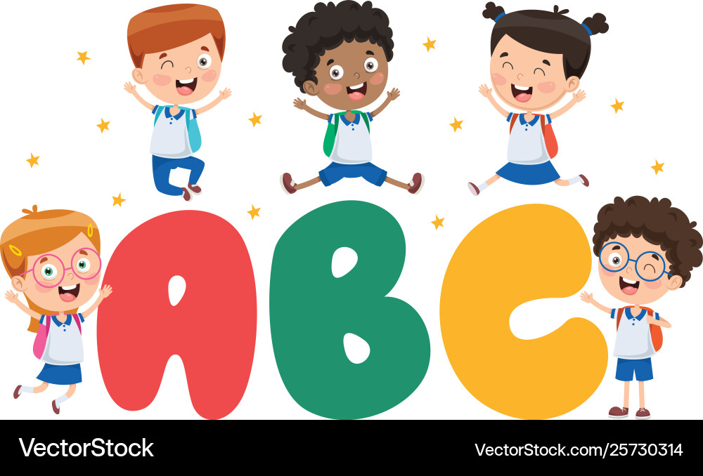 Cartoon letters Royalty Free Vector Image - VectorStock