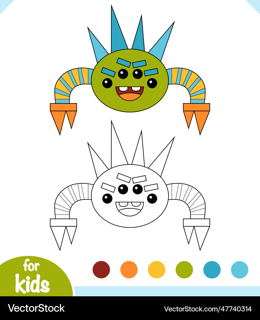 Coloring book cute bacteria and virus character Vector Image