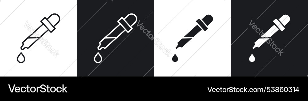 Dropper icon set Royalty Free Vector Image - VectorStock