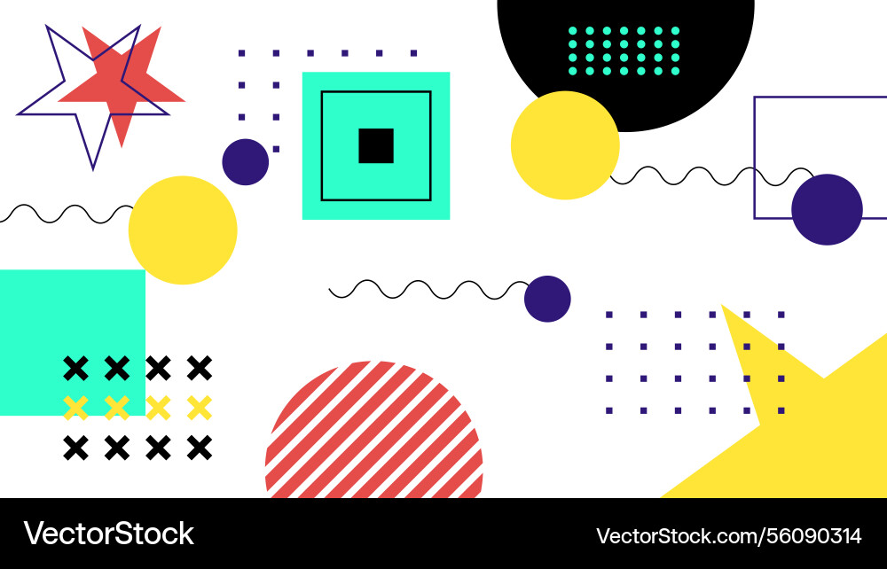 Geometric abstract pattern with vibrant colors Vector Image