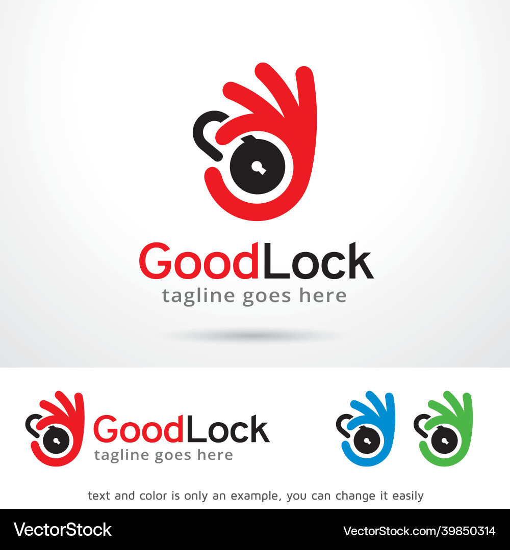 Good lock logo template design Royalty Free Vector Image