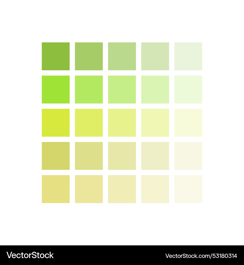 Green color palette eps 10 Royalty Free Vector Image