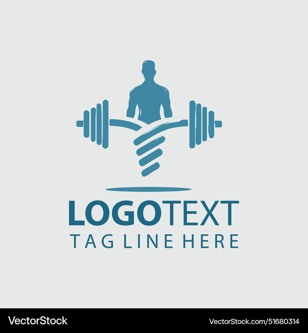 Gym tools logo Royalty Free Vector Image - VectorStock