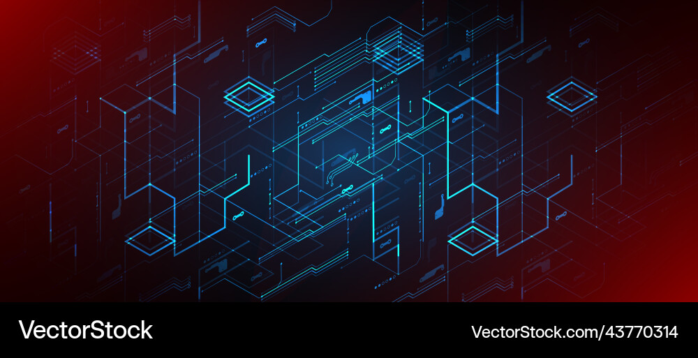 Hi-tech digital technology and engineering theme Vector Image