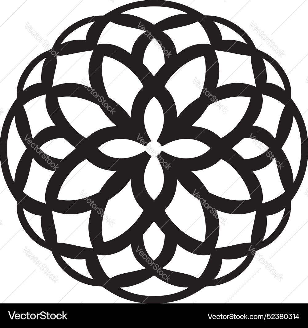 Lacecraft intricate design icon orbweave lustrous Vector Image