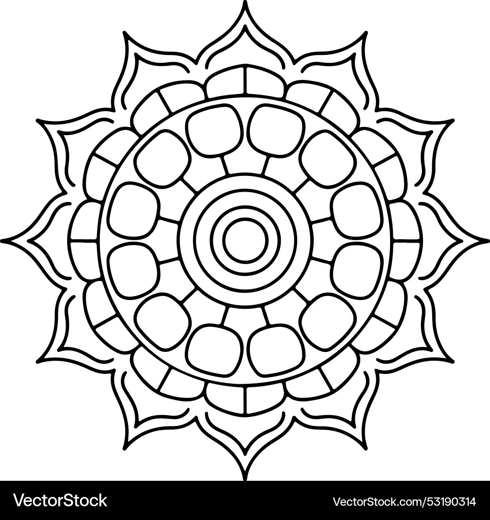 Mandala with gentle oriental pattern design Vector Image