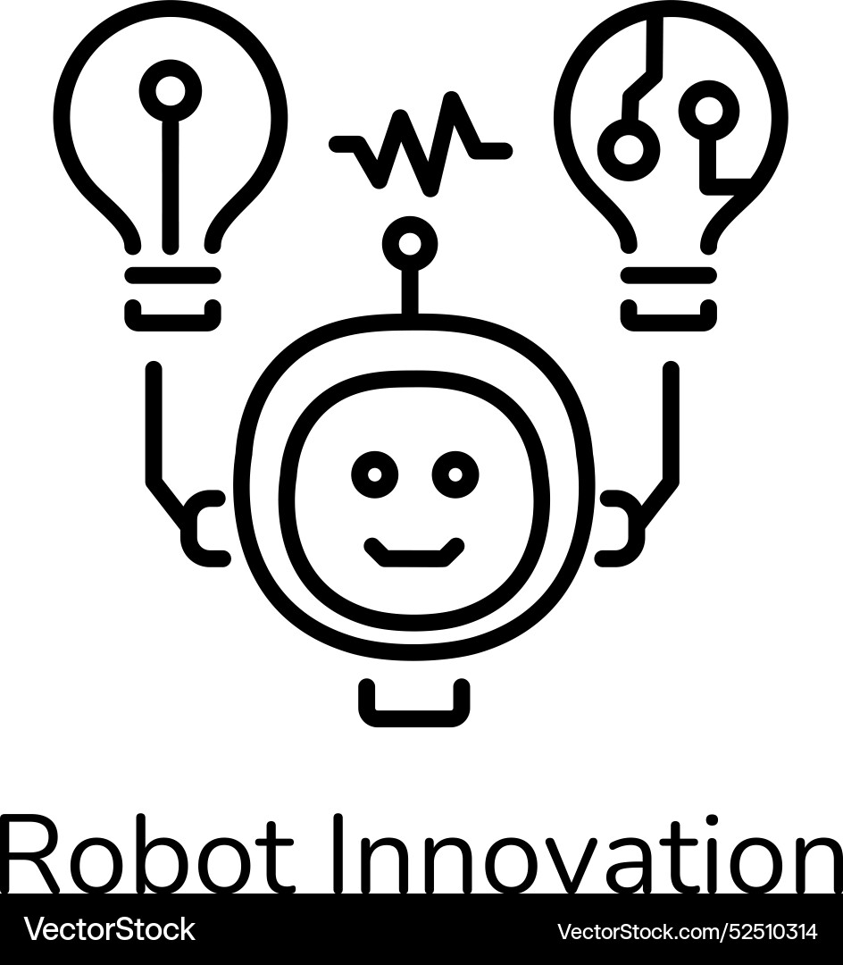 Robot innovation Royalty Free Vector Image - VectorStock