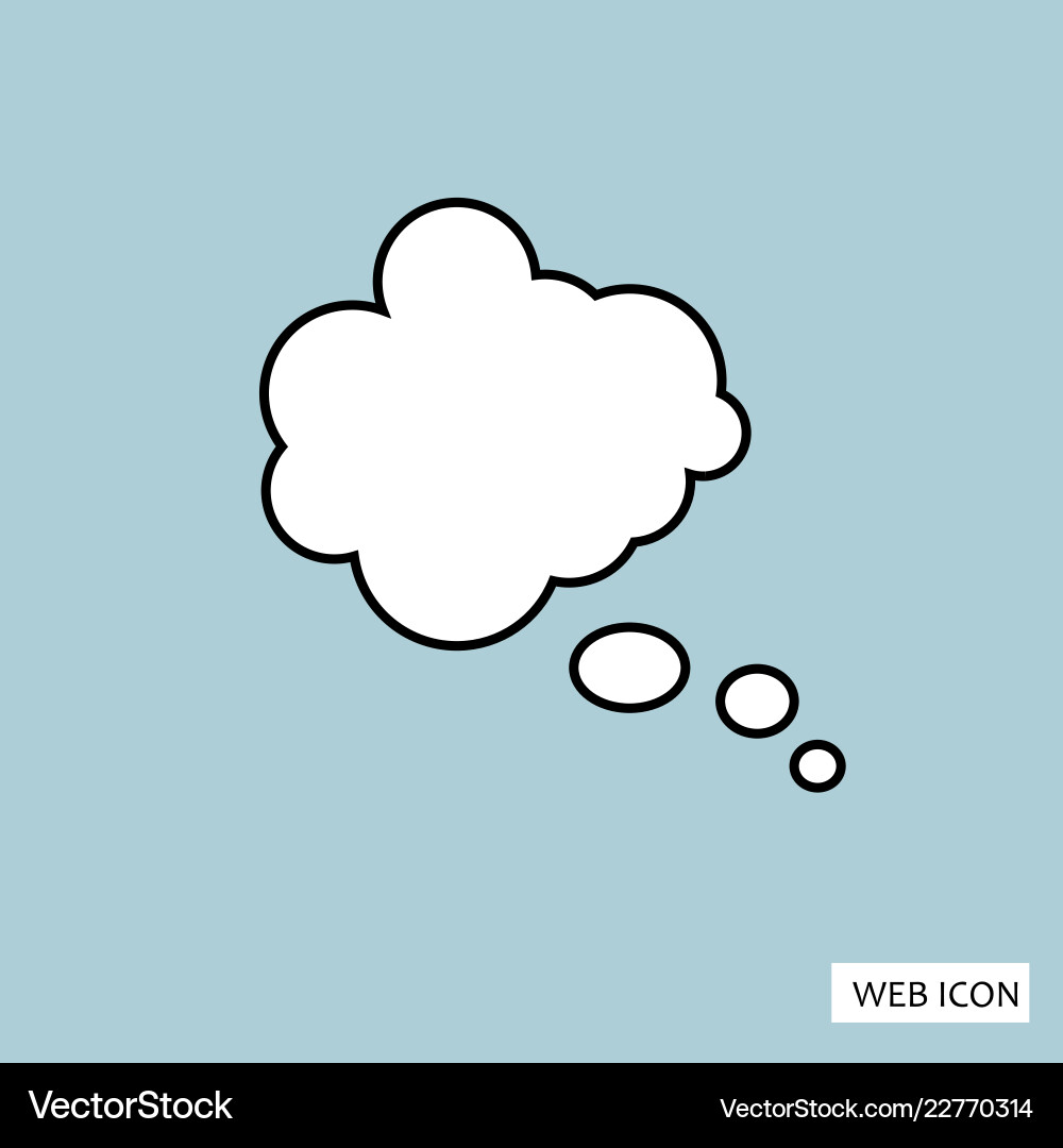 Think bubble icon eps10 Royalty Free Vector Image