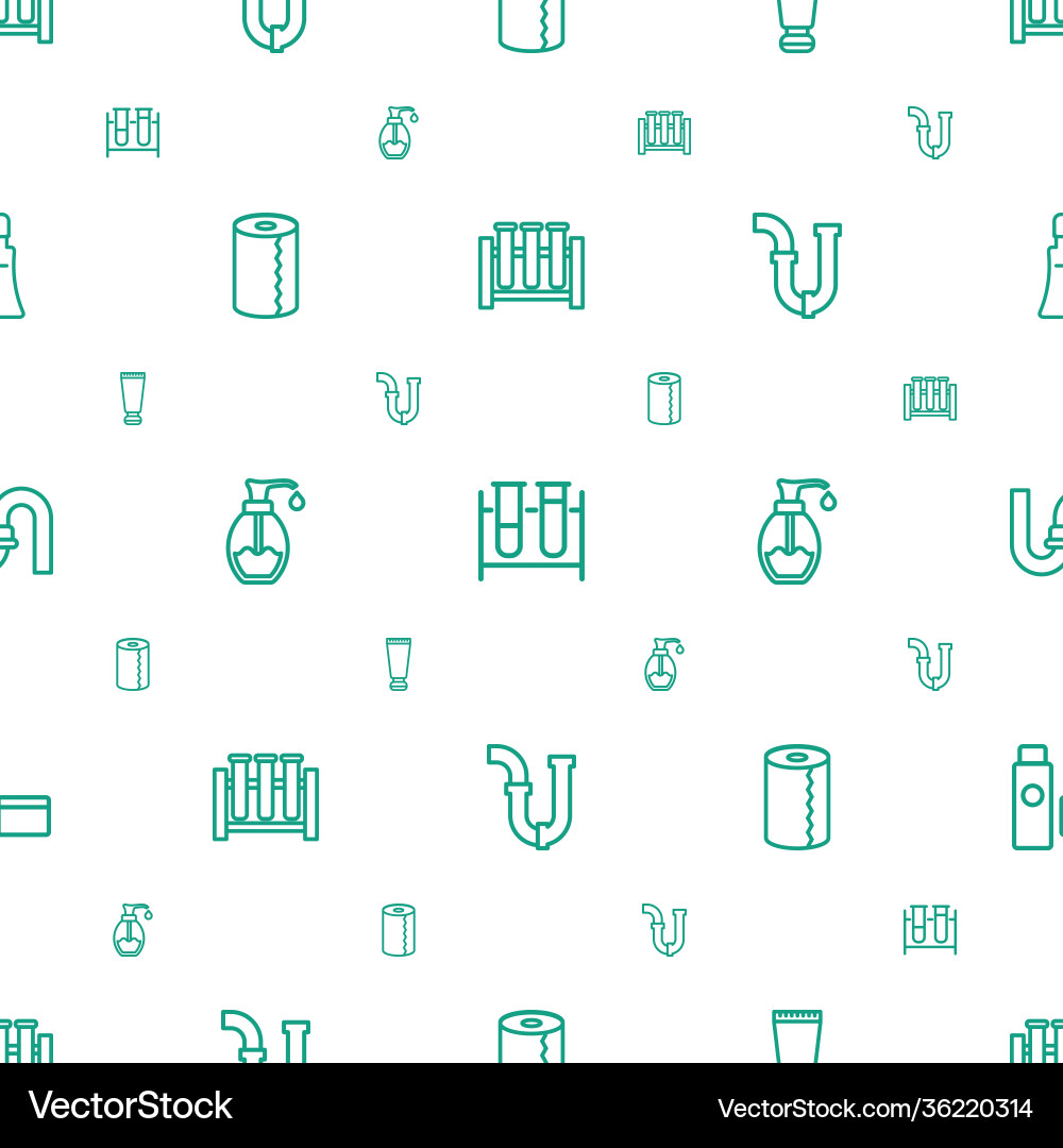 Tube Icons Muster nahtlos weiß Hintergrund Vektorbild