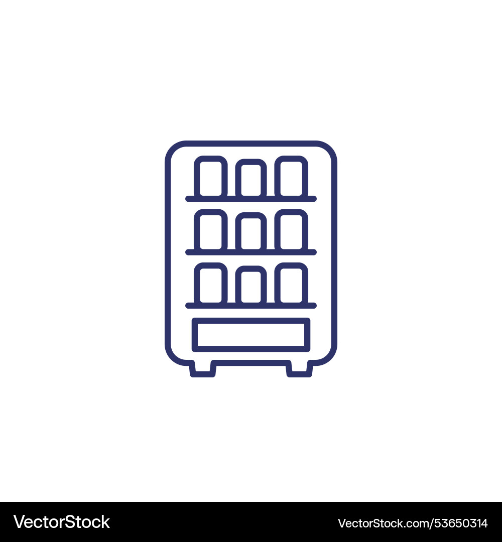 Vending machine icon line Royalty Free Vector Image