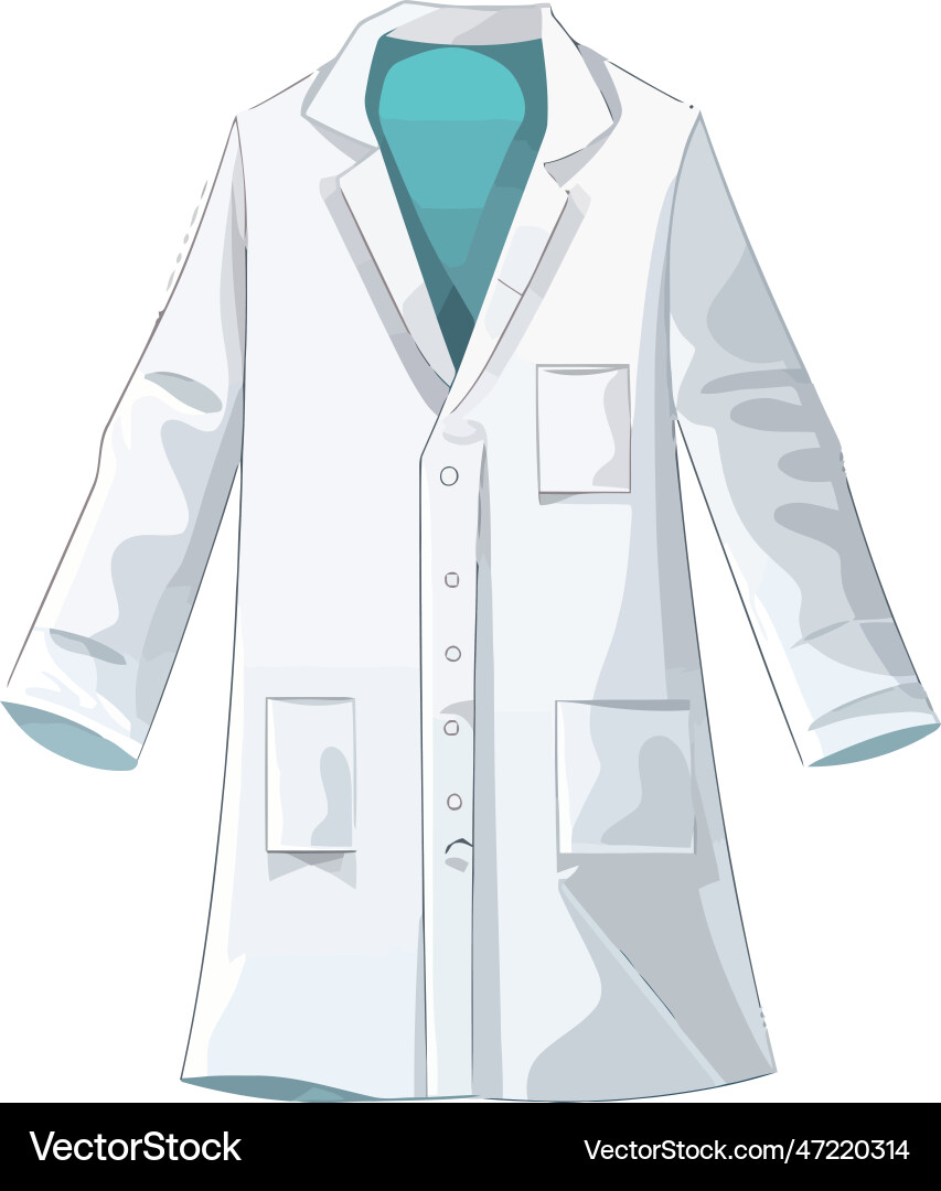 White coat medical uniform Royalty Free Vector Image