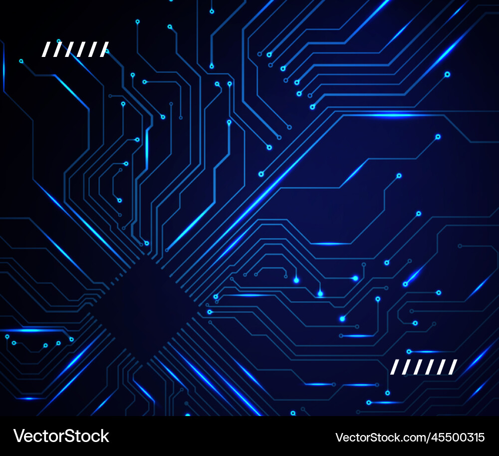 AI Futuristic Technology Background Royalty Free Vector