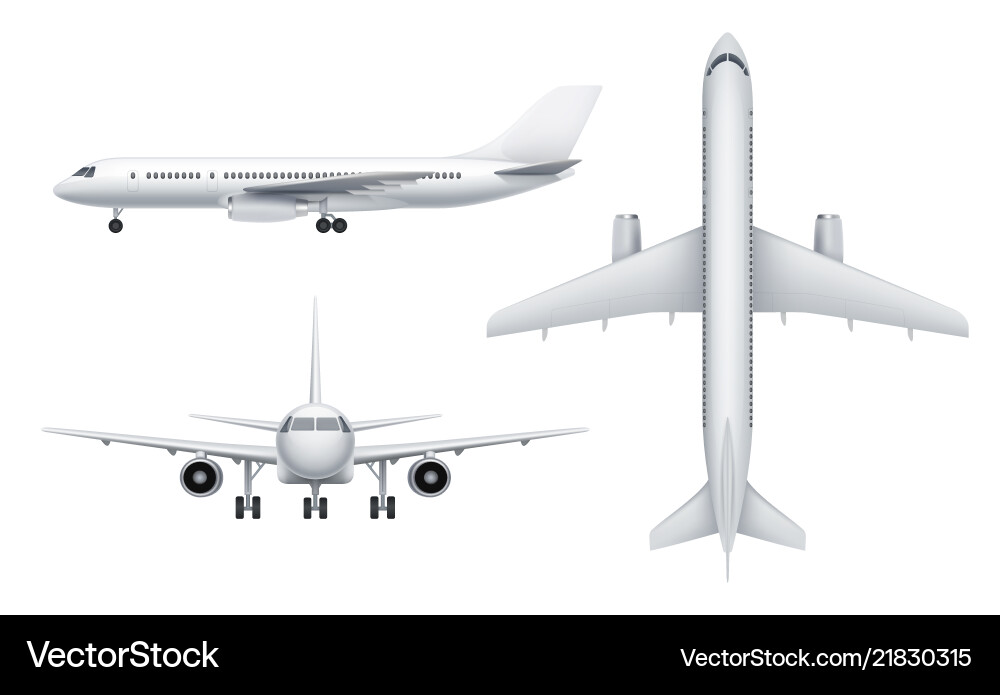 Civil Aircraft Passenger Views Royalty Free Vector Image