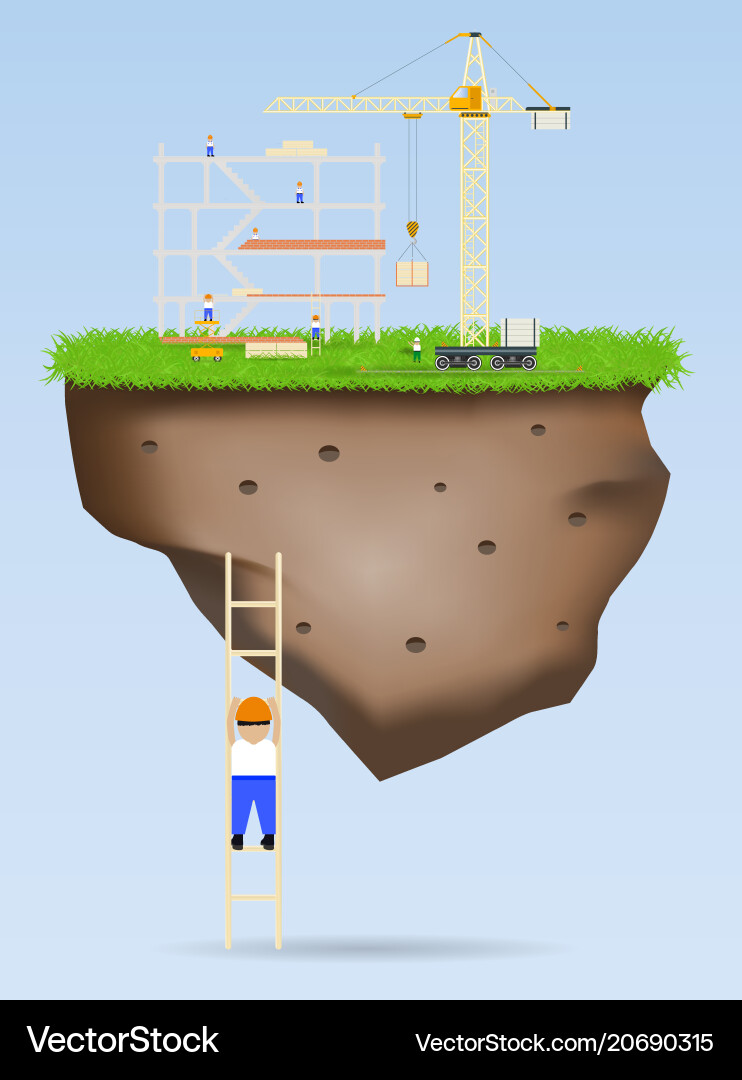 Construction site Royalty Free Vector Image - VectorStock