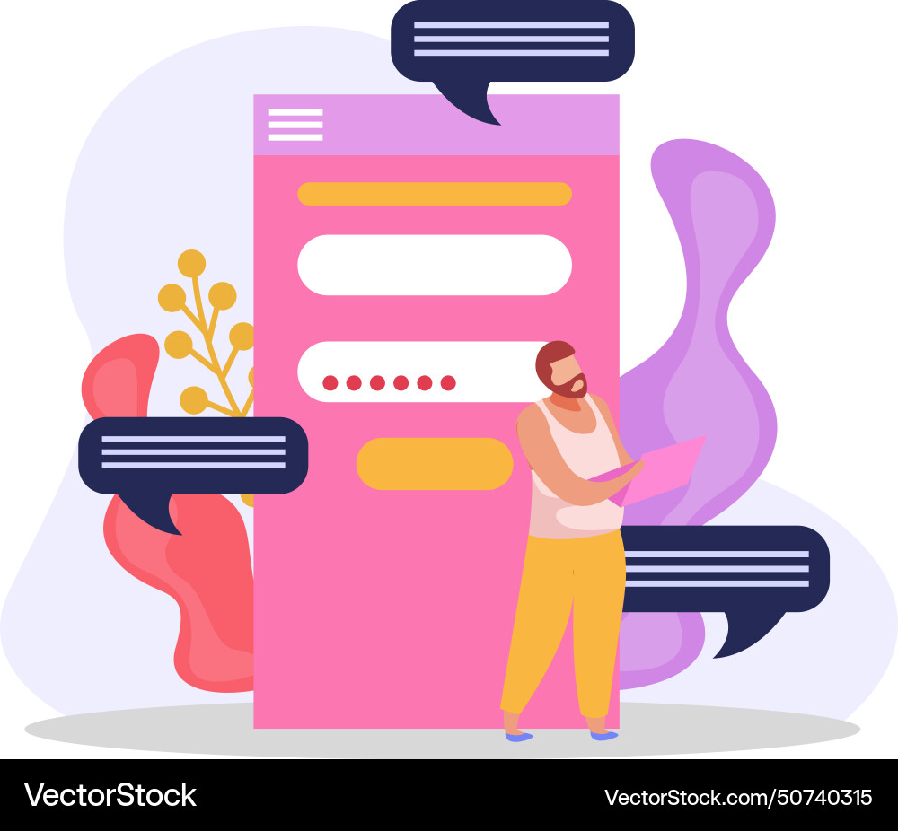 Flat computer user icon Royalty Free Vector Image