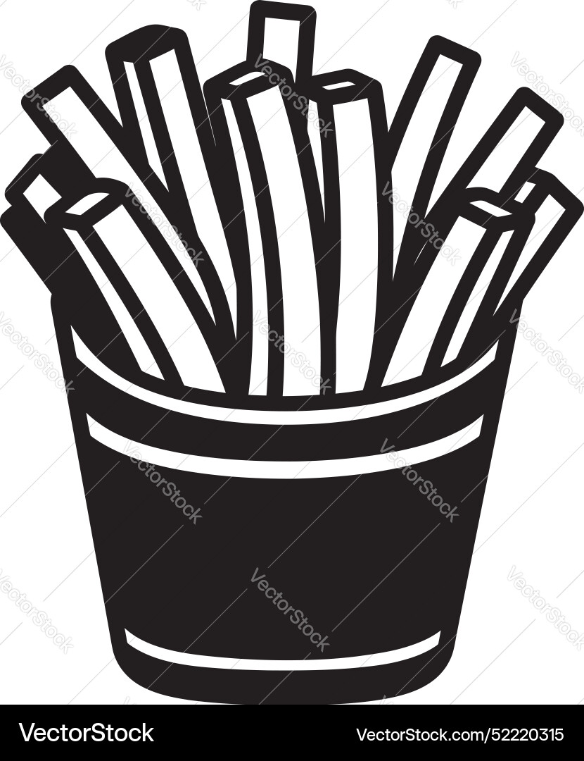 Fryfiesta dynamic fry emblem potatoperfection Vector Image