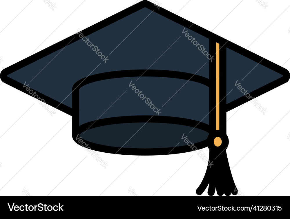 Graduation cap icon Royalty Free Vector Image - VectorStock