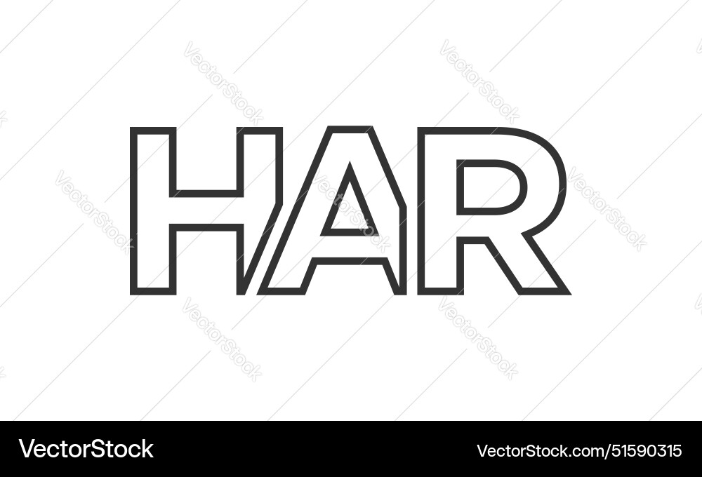 Har logo design template with strong and modern Vector Image