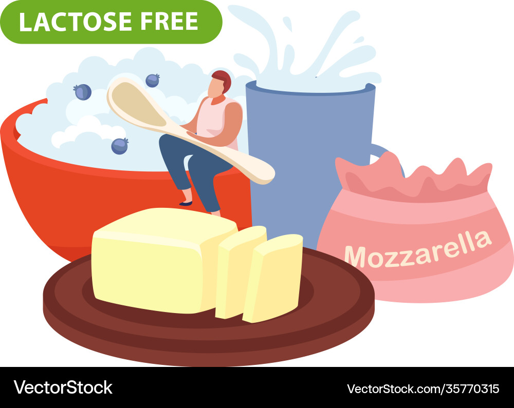 Lactose free Royalty Free Vector Image - VectorStock